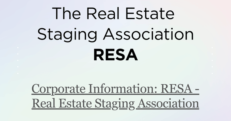 Corporate Information: RESA - Real Estate Staging Association – Home ...