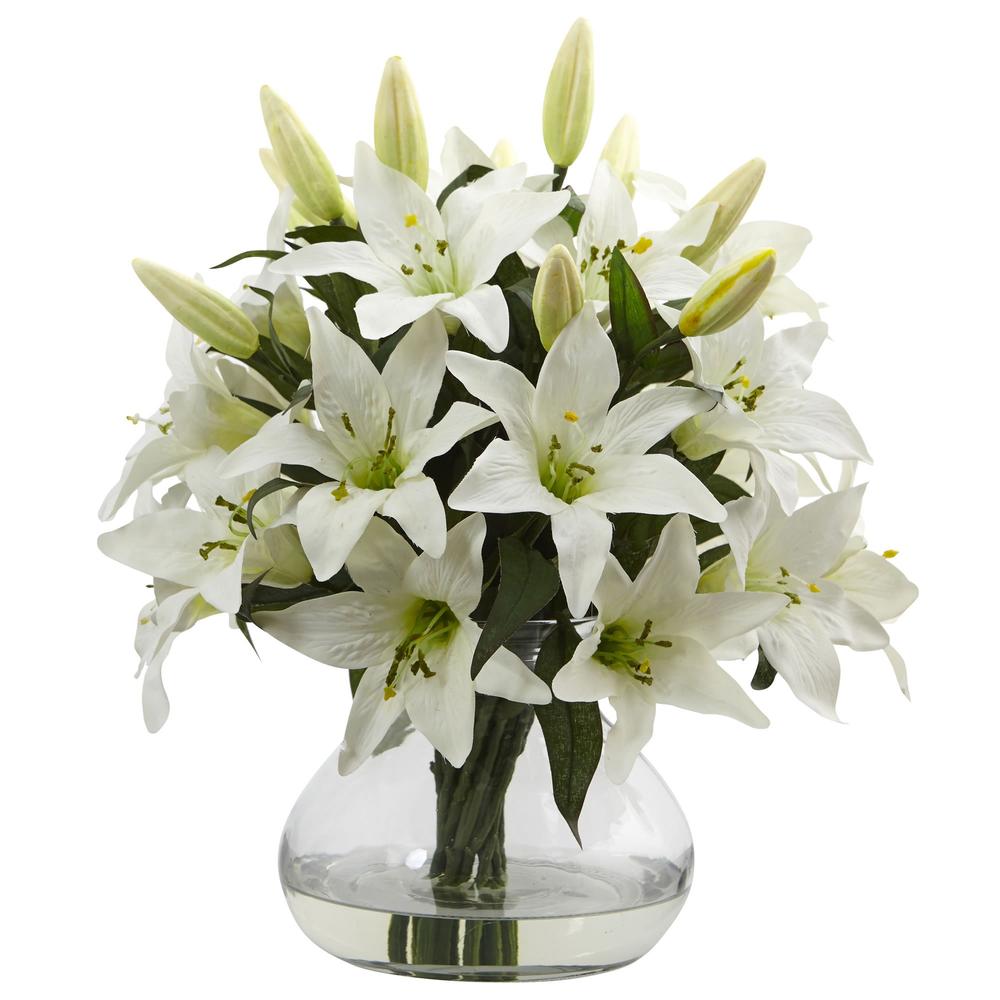 Large Lily Arrangement with Vase – Home Staging Warehouse
